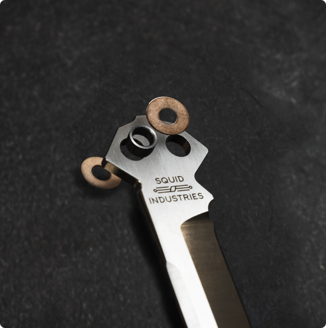 Matte DLC V1 Bowie Krake Raken Blade – Squid Industries Knives