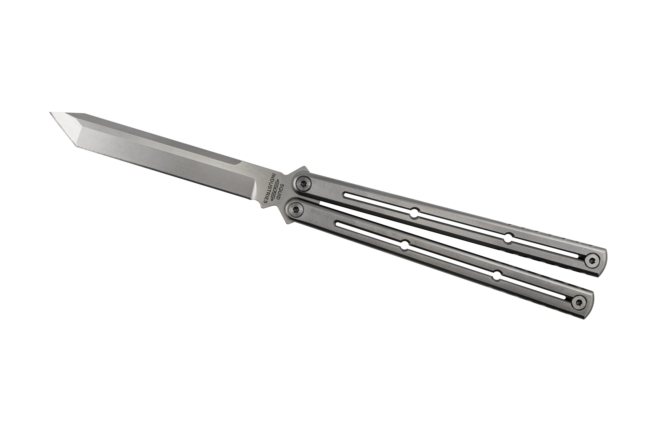 Zirblast Titanium Krake Rraken Tanto | USA Made Balisong (Butterfly ...